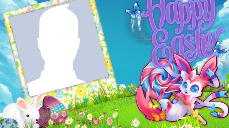 Happy Easter Frame - Bunny Eggs Easter Spring Profile Picture Frames ...