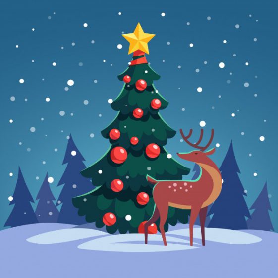 Merry Christmas Frames with snow Santa reindeer tree for profile frame ...