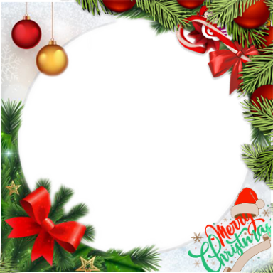 Round Merry Christmas Frame for Profile Picture - Profile Picture ...